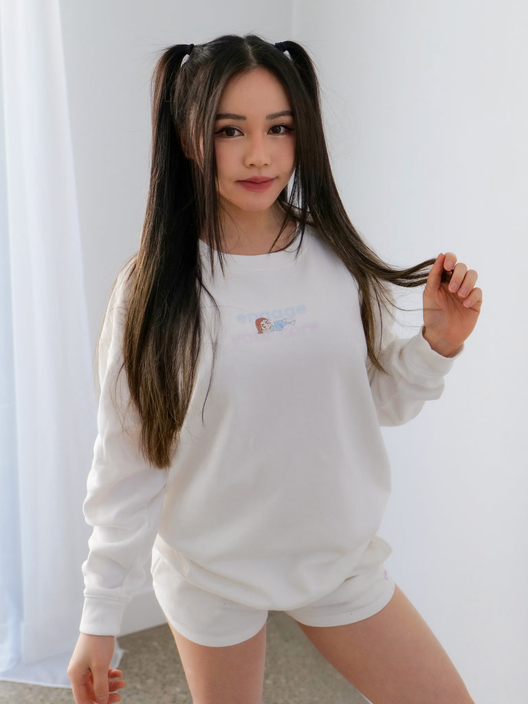 Cream Crew Neck - Engage Your Core – Chloe Ting (ROW)